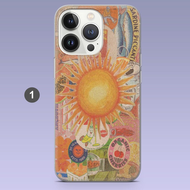 Hippie Phone Case Boho Sun Trippy Spiritual Cover for iPhone 16,15, 14 ...