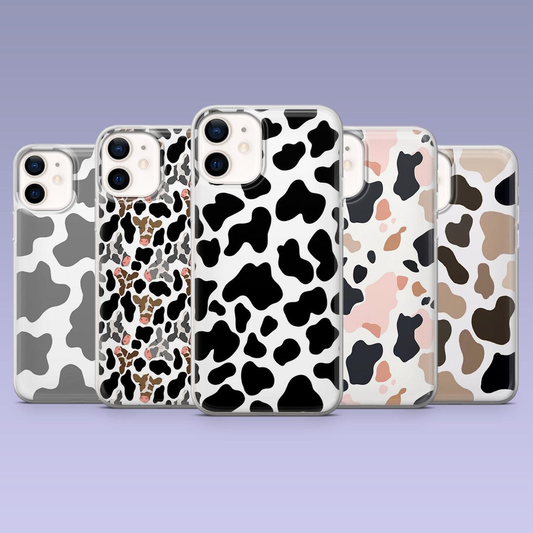 Cow Pattern Phone Case Animal Print Farm Bovine Cover for iPhone 16,15 ...