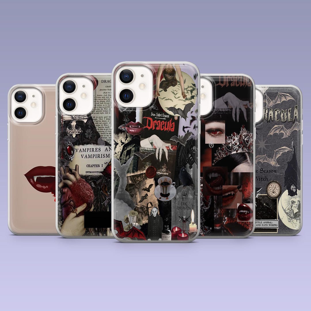Vampire Phone Case Dracula Red Blood Cover for iPhone 16,15, 4,13,12 ...