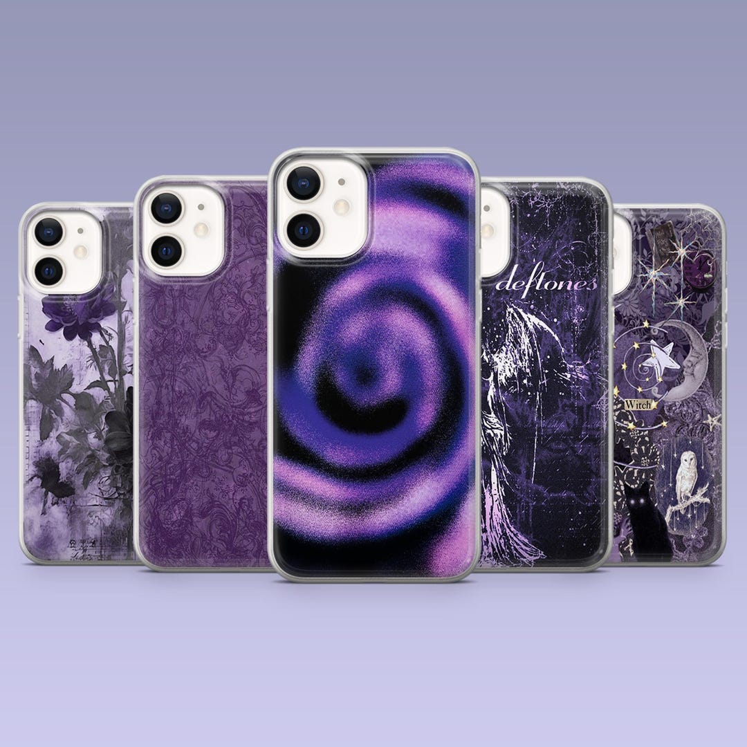 Purple Goth Phone Gothic Horror Cover for iPhone 16,15, 4,13,12 Samsung ...