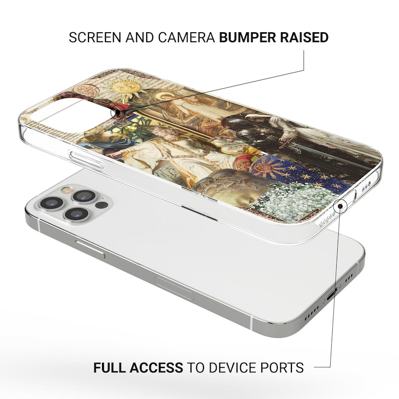 Medieval Phone Case Vintage Knights Middle Age Cover for iPhone 16,15 ...