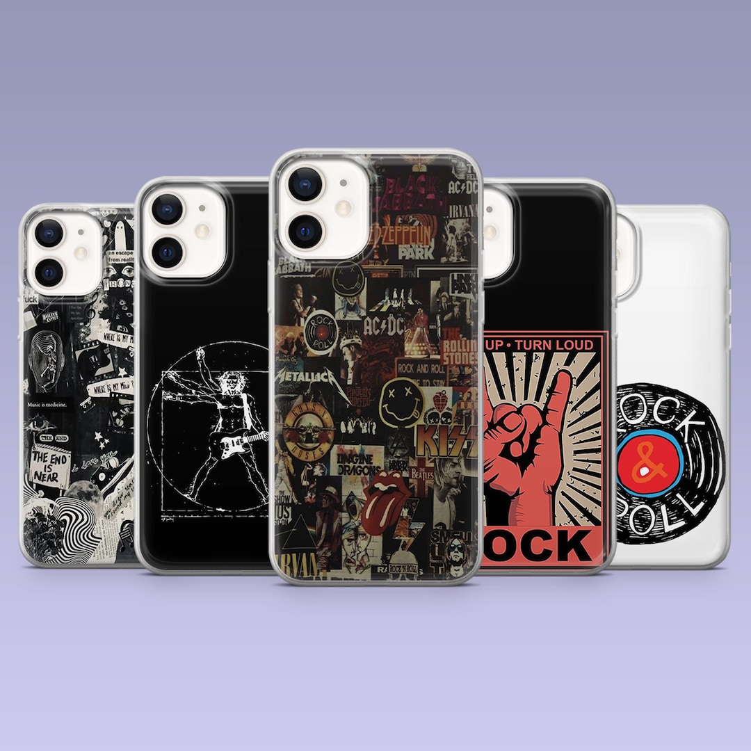 Hard Rock Phone Case Rock and Roll Grunge Punk Cover for iPhone 16,15 ...