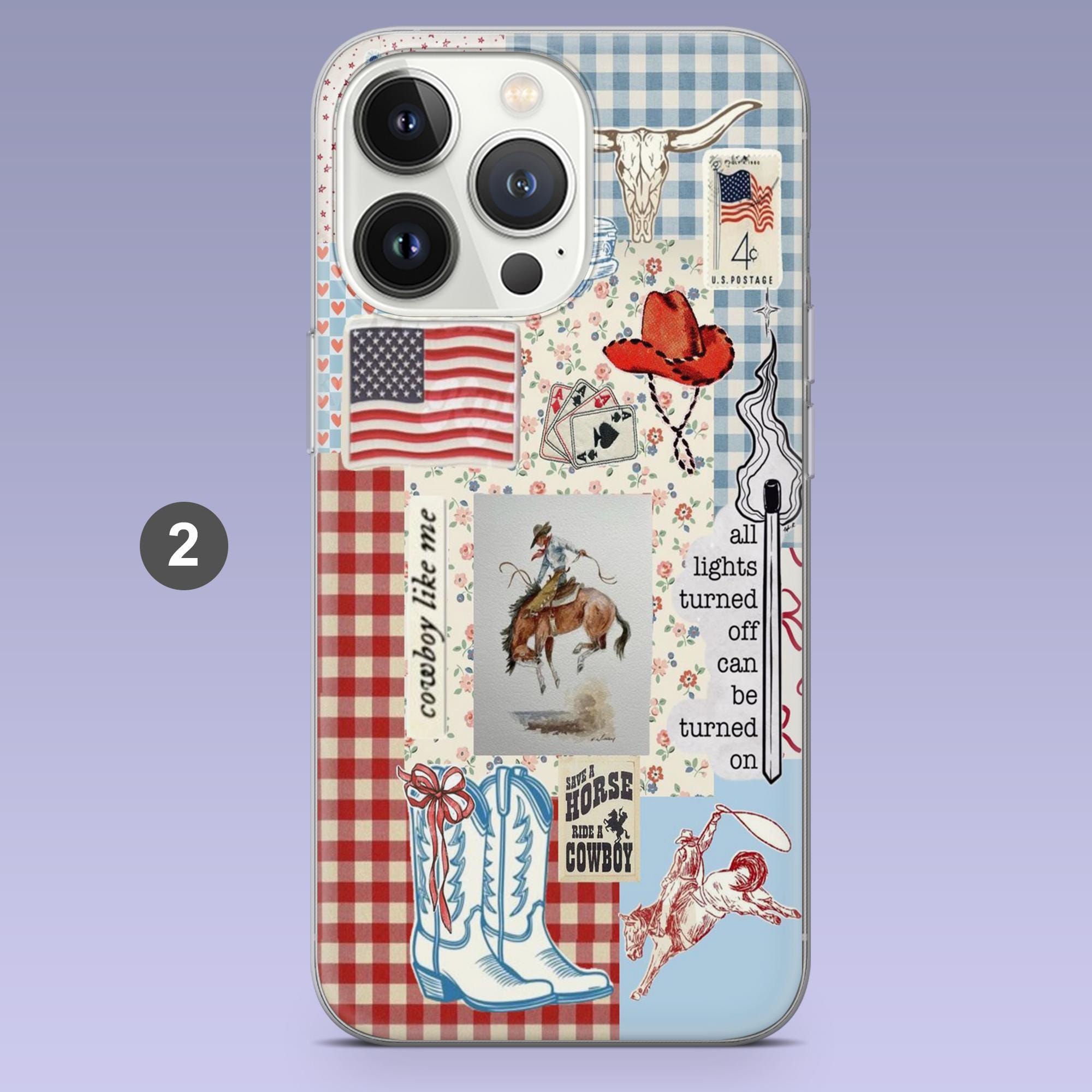 Western Phone Case Cowboy Rodeo Country Cover for iPhone 16,15, 4,13,12 ...