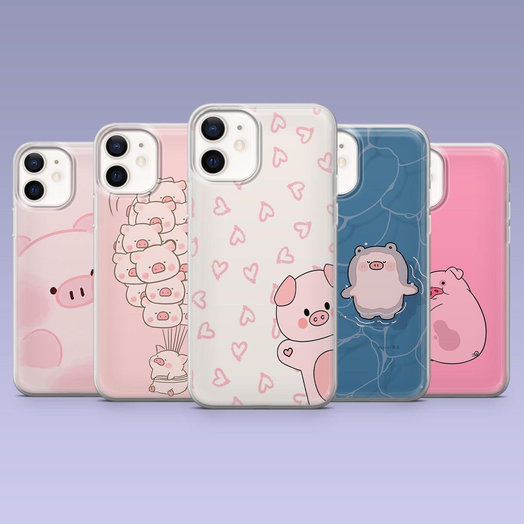 Baby Piggy Phone Case Farm Animal Cute Pig Cover for iPhone 16,15, 4,13 ...