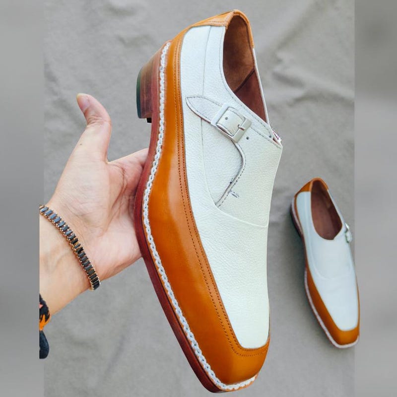 Cream Leather Dress Shoes - Etsy