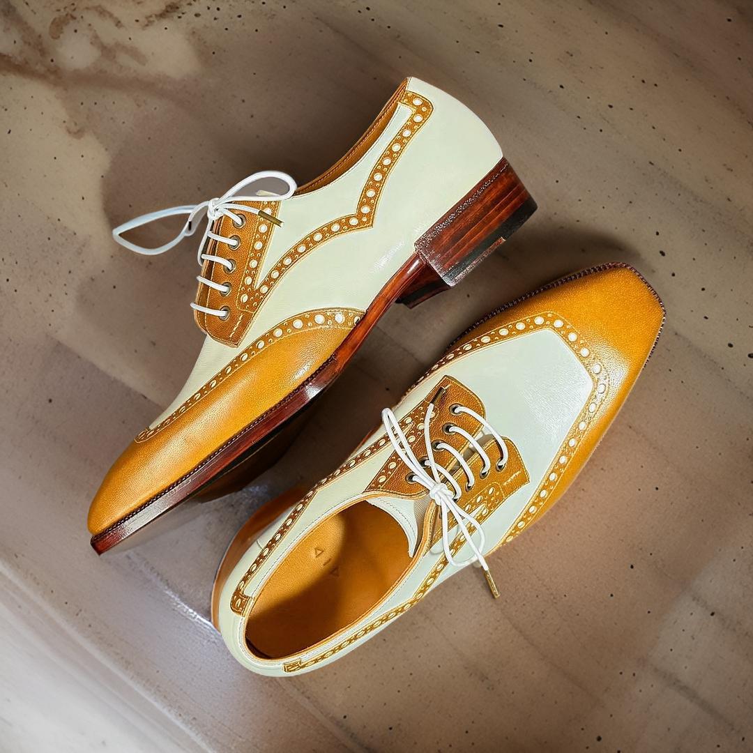 Handmade Leather Oxford Shoes: Wingtip Formal Dress Shoes - Etsy
