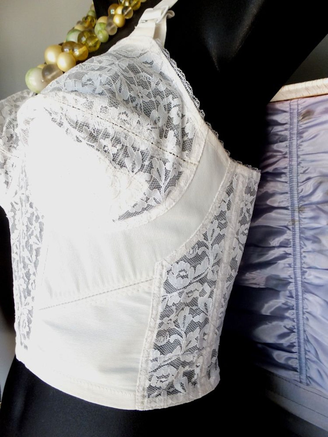 Vintage Bra PIN UP Bra Formfit Bullet Long Line Bra White - Etsy