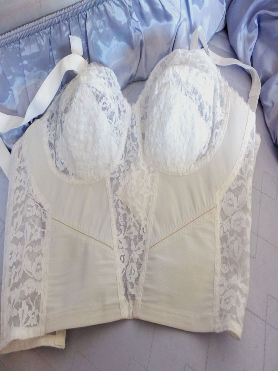 Vintage Bra PIN UP Bra Formfit Bullet Long Line Bra White - Etsy