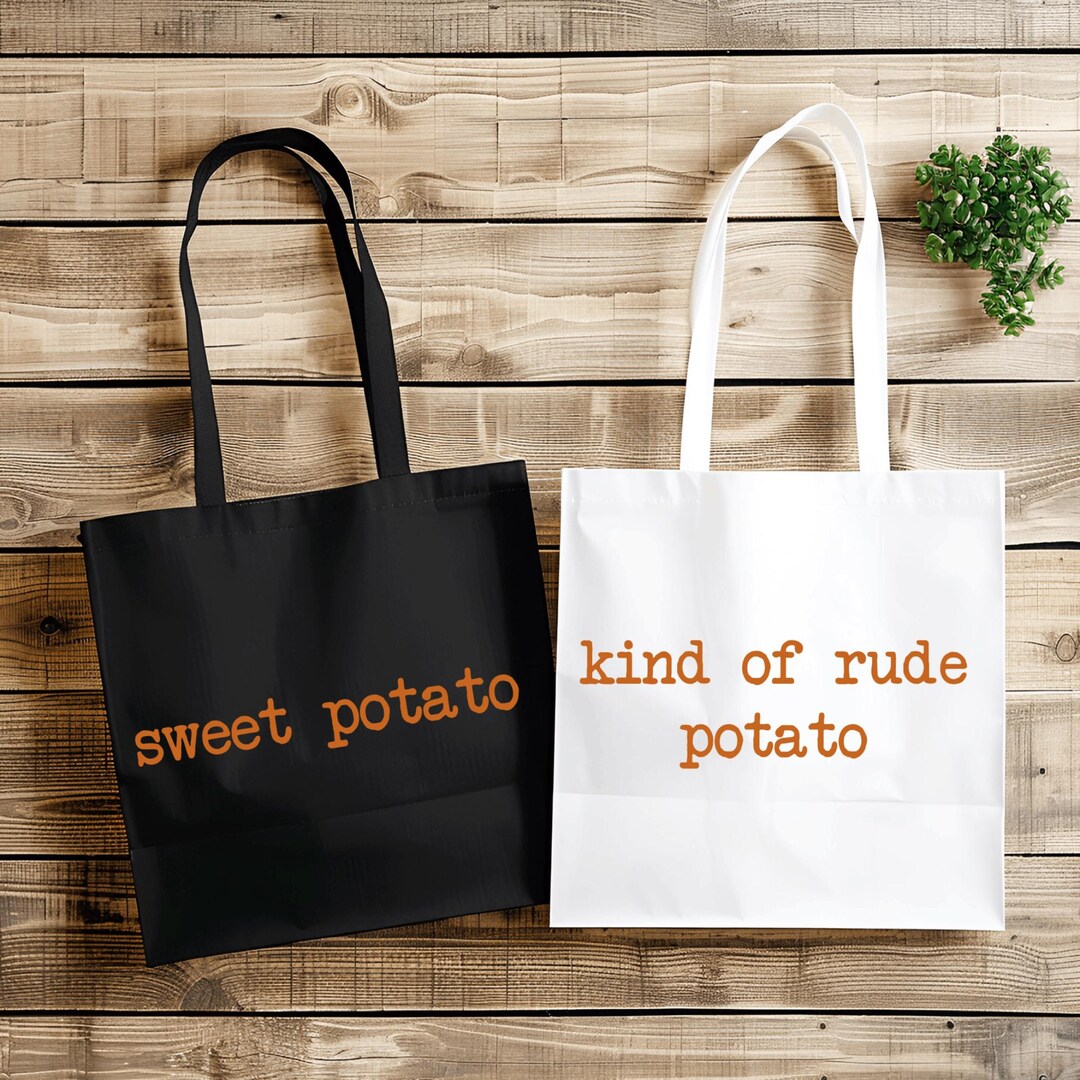 Potato Head Couple Canvas Tote Bag, Funny Thanksgiving Matching Totes ...