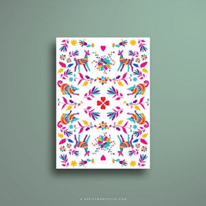 Otomi Print Mexican Embroidery Inspired Festive Save the Date ...