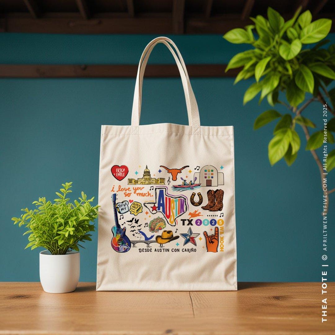 Wedding Welcome Bag – Austin Texas Tote, Custom Favor, Bachelorette ...