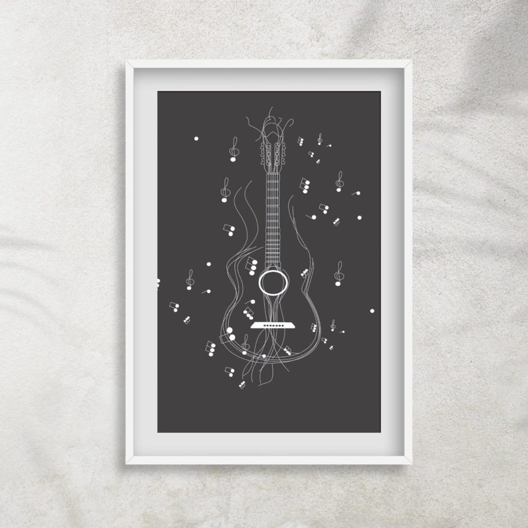 Guitar Music Notes PNG Digital Download - Etsy