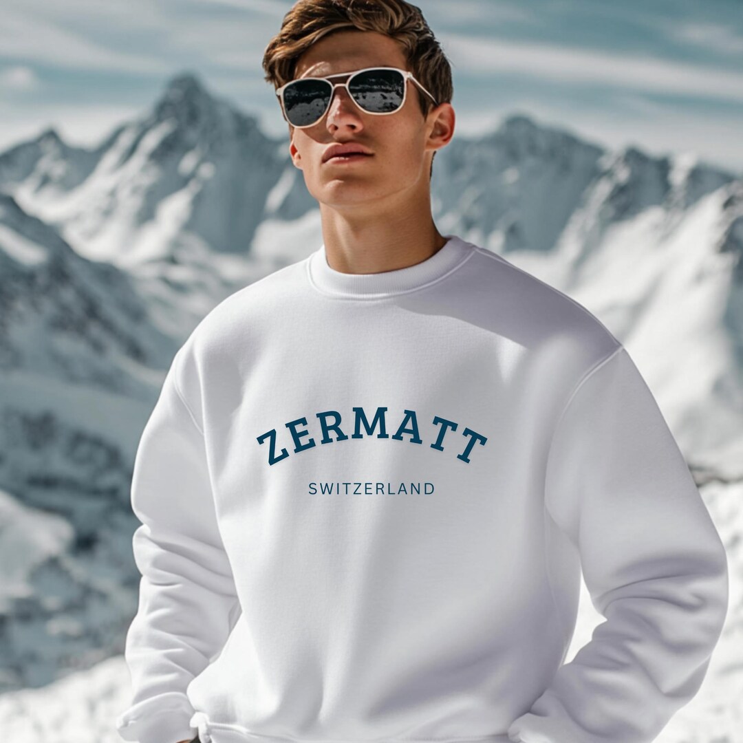 Zermatt Sweater, Switzerland, Zermatt Ski Resort, Zermatt Hoodie, Skier ...