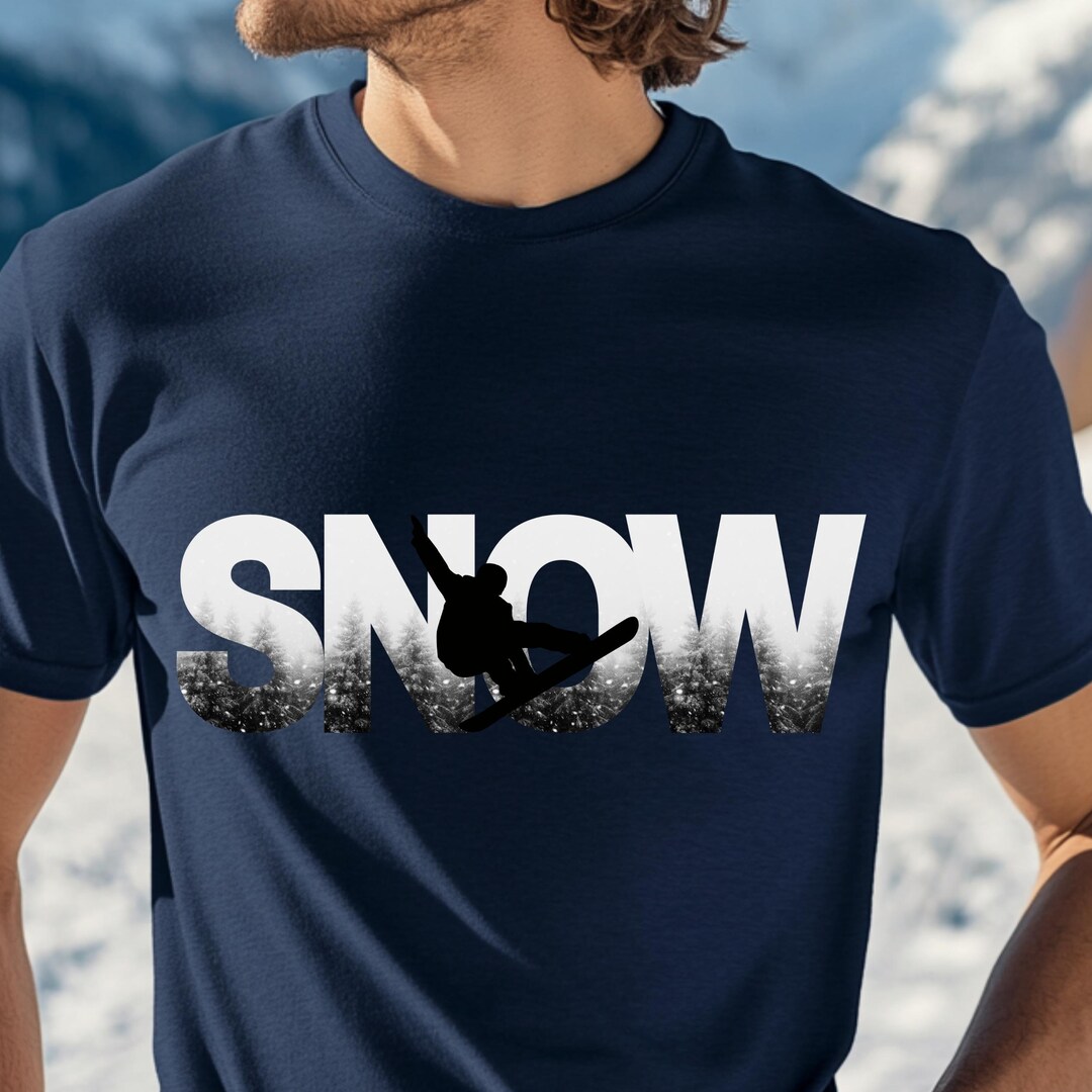 Snowboard T Shirt Silhouette, Snowboard Shirt, Mountain T Shirt ...
