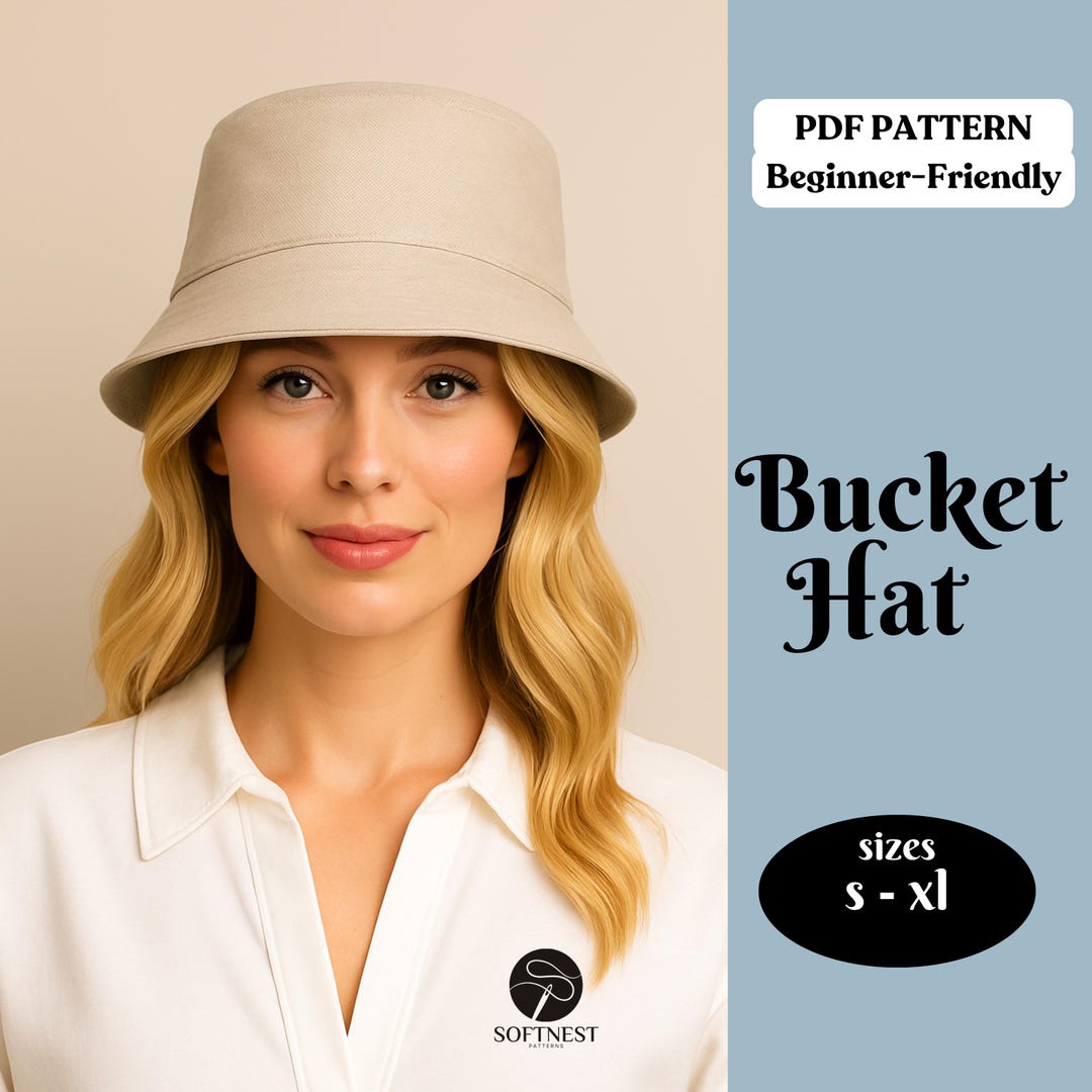 Reversible Bucket Hat Sewing Pattern: Women's Sun Hat (PDF Download A4 ...