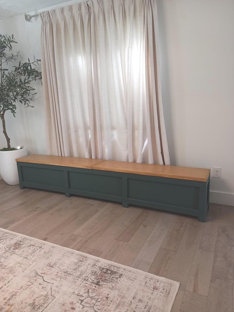 Modern Farmhouse Dining Room Kitchen Nook Bench With Built in Storage ...