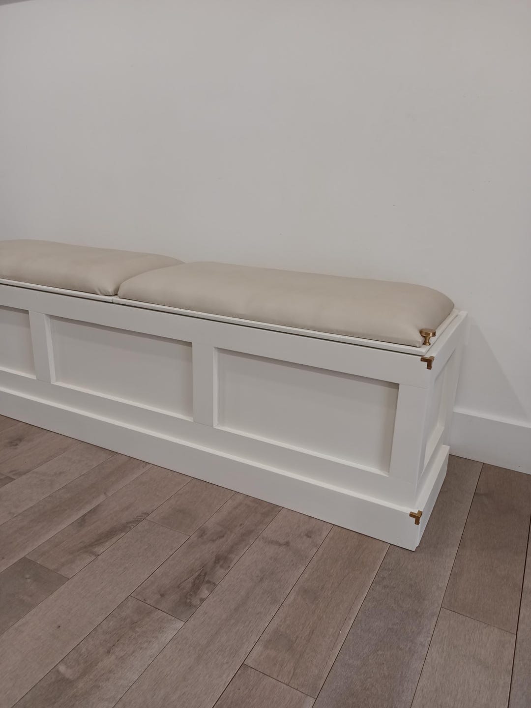Breakfast Nook Shaker Style Storage Bench: Handmade Vegan Leather ...