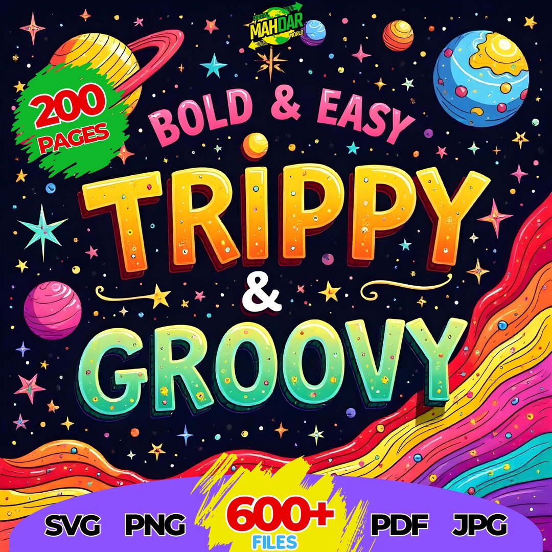 600+ Files Bold and Easy Trippy and Groovy Coloring Pages for Adults ...