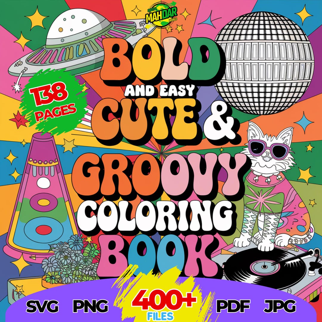 400+ Bold and Easy Cute Groovy Coloring Pages, Coloring Pages ...