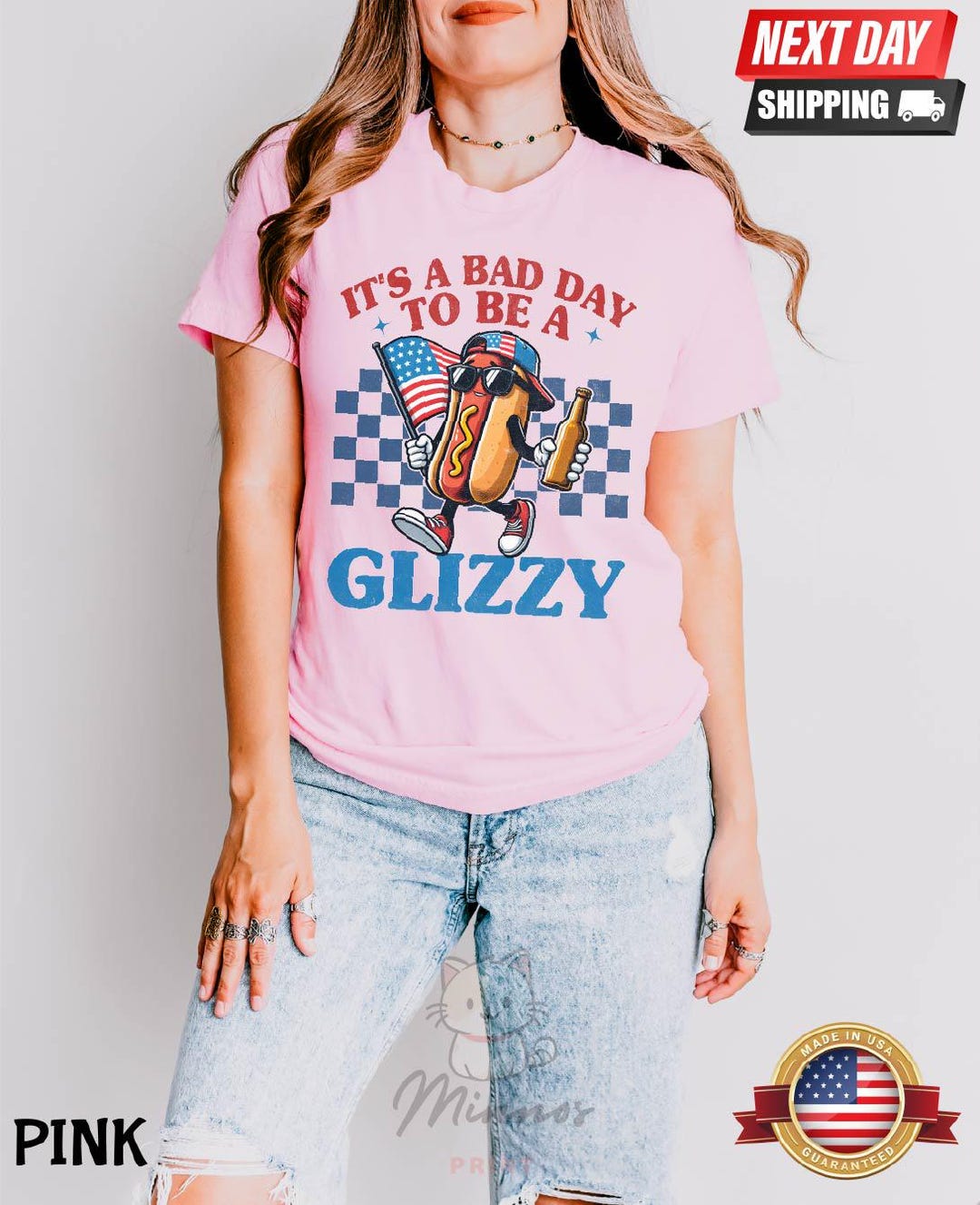 It's A Bad Day to Be A Glizzy Shirt, Funny America Shirt, Hot Dog ...