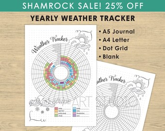 Temperature Tracker - PRINTABLE Journal Page - Weather Tracker - Yearly ...