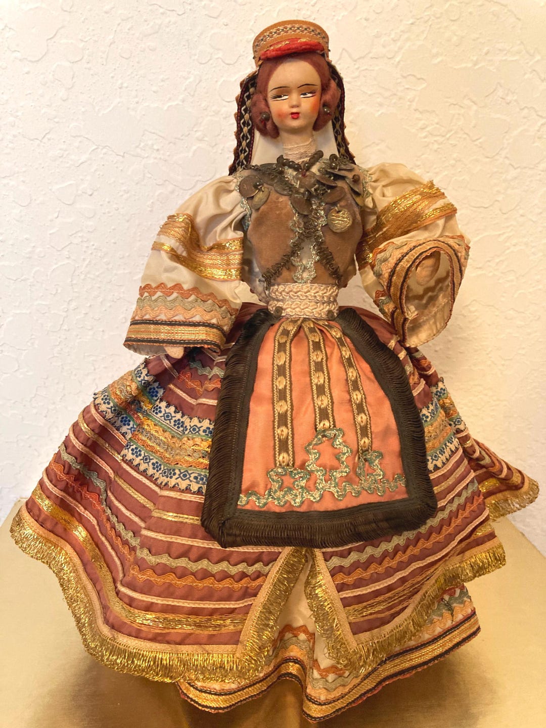 Vintage Eastern European Doll: Handmade Folk Wedding Dress, 1950s - Etsy