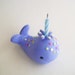Blue Whale Cup Cake Topper Kids Birthday Cup Cake Design Handmade Clay ...
