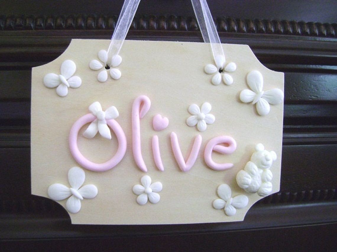 Personalized Kids Name Sign Kids Name Sign Nursery Wall Hanging Custom ...