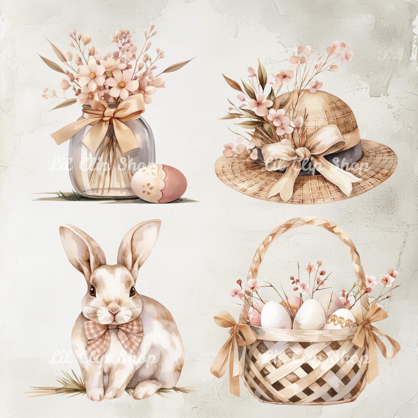 Rustic Easter Clipart -- Transparent PNG, Commercial Use Clip Art ...