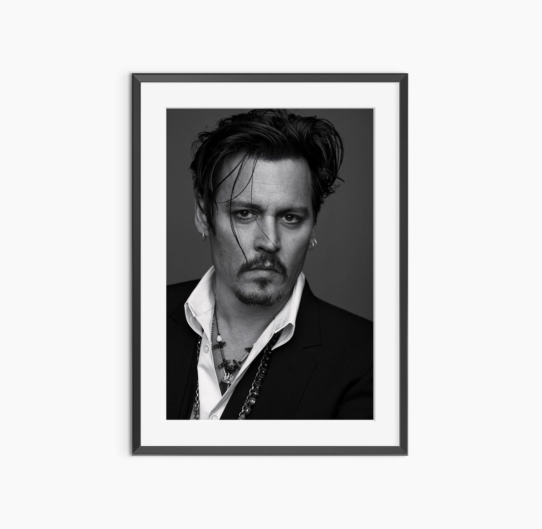 Johnny Depp, Photography Prints, Johnny Depp Print, Retro Poster, Black ...