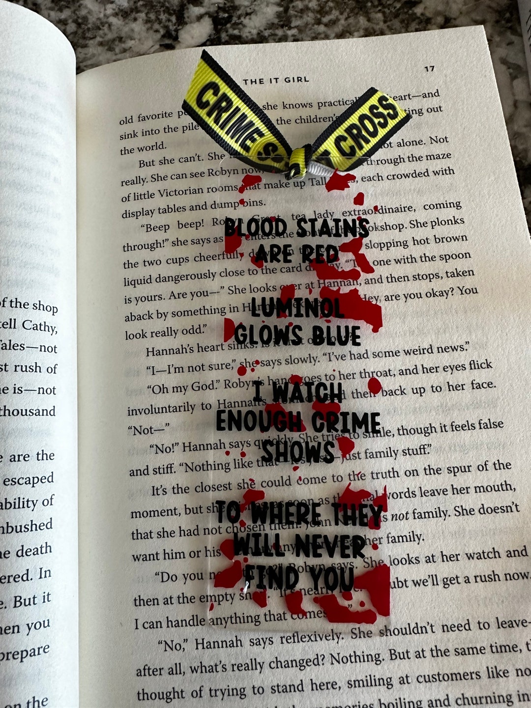 True Crime Lover's Bookmark - Blood Stains Are Red Luminol Glows Blue ...