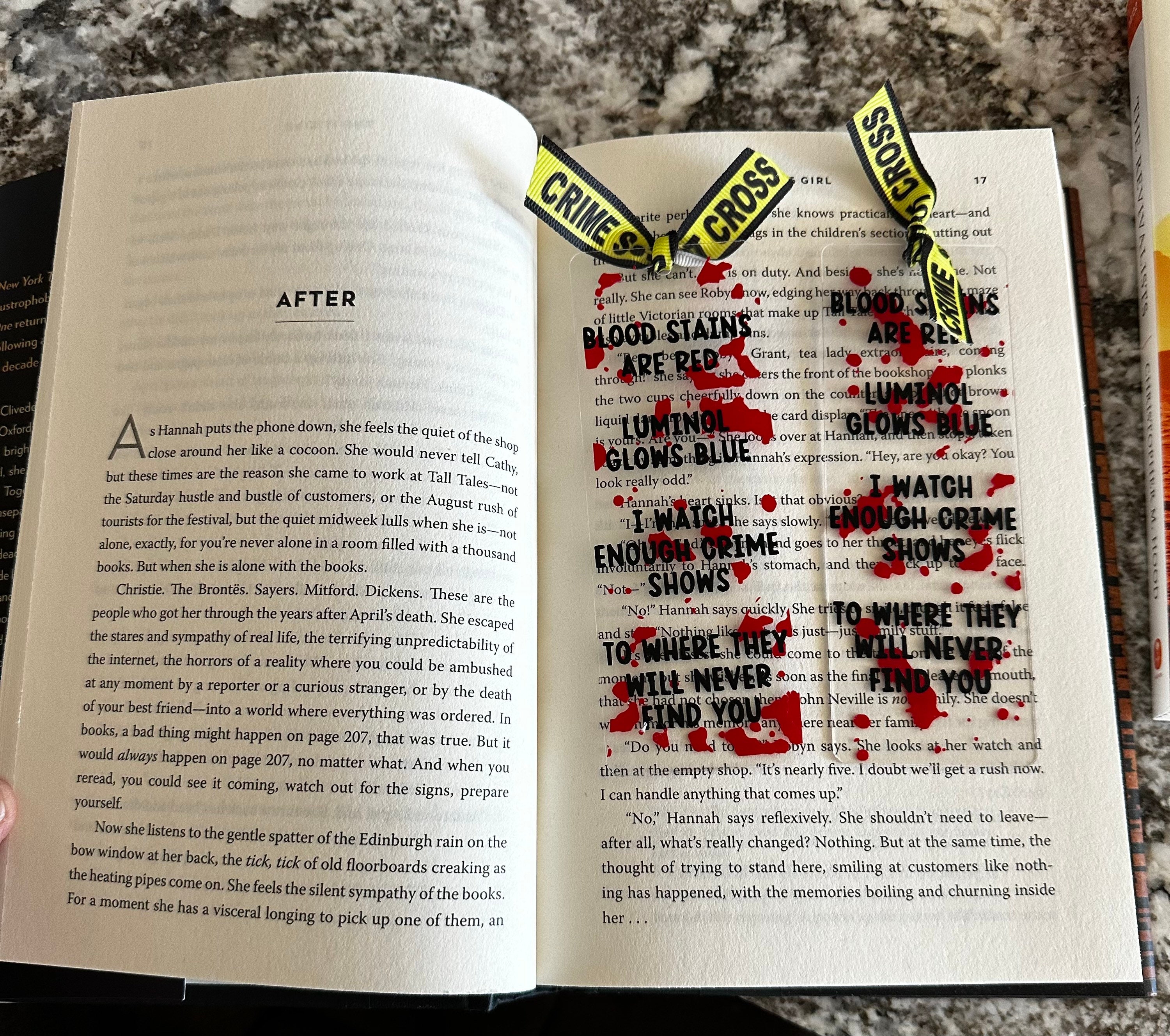 True Crime Lover's Bookmark Blood Stains Are Red Luminol Glows Blue ...