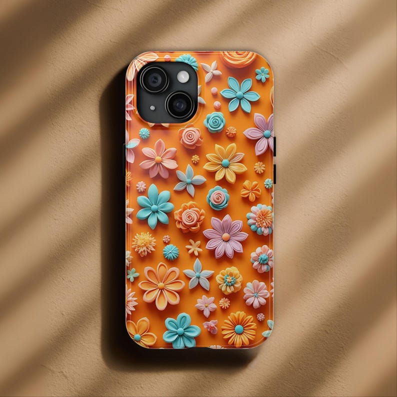 Spring Floral Phone Case, Colorful Flower Cover, Aesthetic Botanical ...