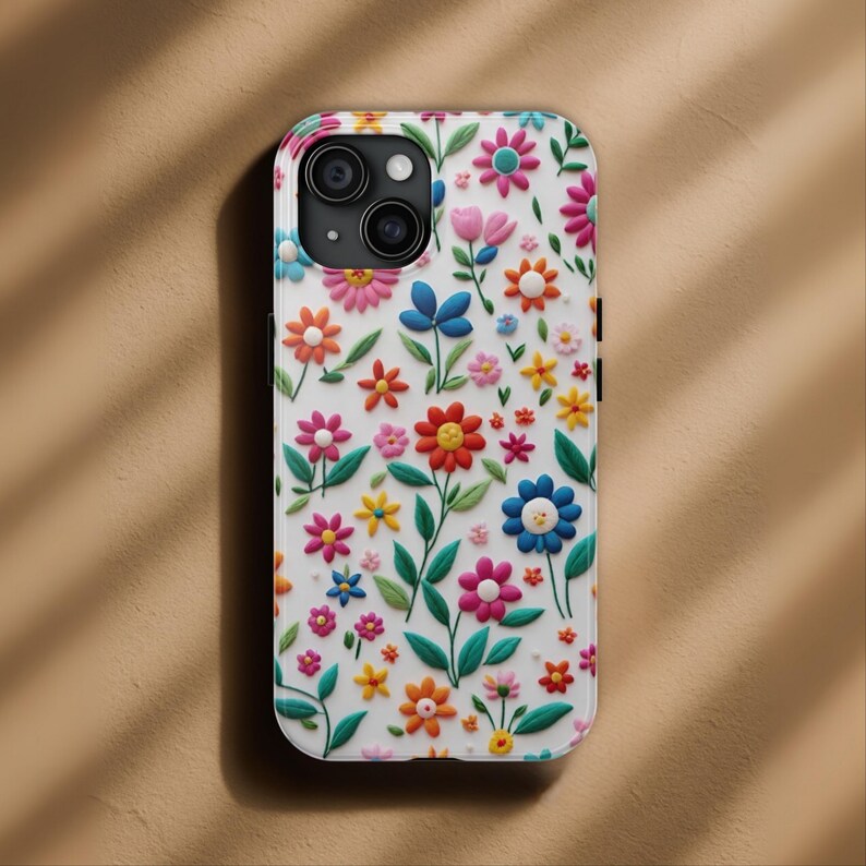 Spring Floral Phone Case, Colorful Flower Cover, Aesthetic Botanical ...