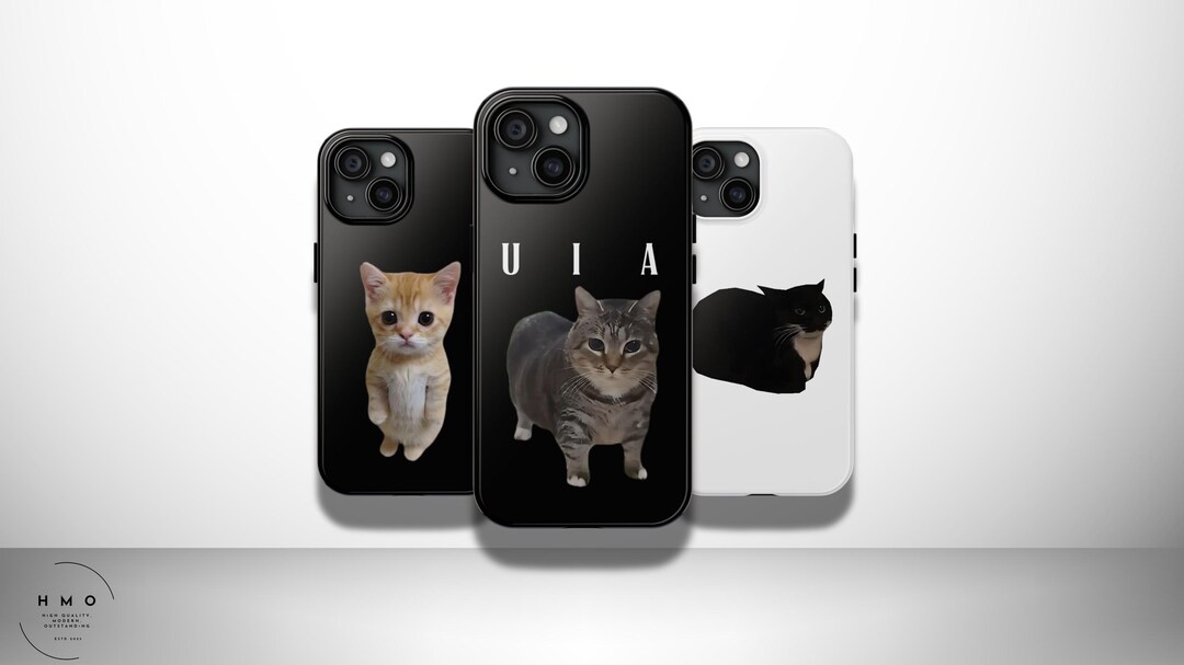 Funny Cat Phone Case Cat Meme Cat Lover Cute Cat Art Cover for iPhone ...