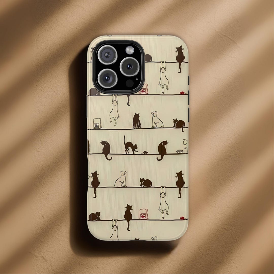 Kitten Cat Phone Case, Aesthetic Cute Cat Cover, Kawaii Cat Case, Tough ...