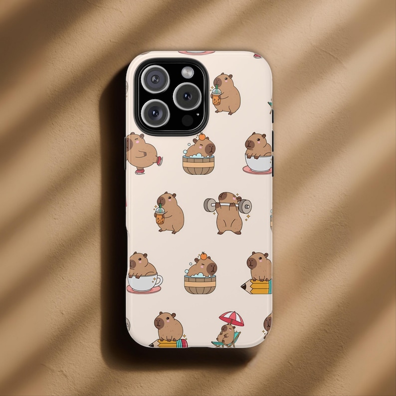 Capybara Phone Case, Aesthetic Capybara Cover, Unique Phone Case, Tough ...