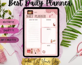 Printable Daily Planner for Women | Soft Girl Aesthetic Digital To-do ...