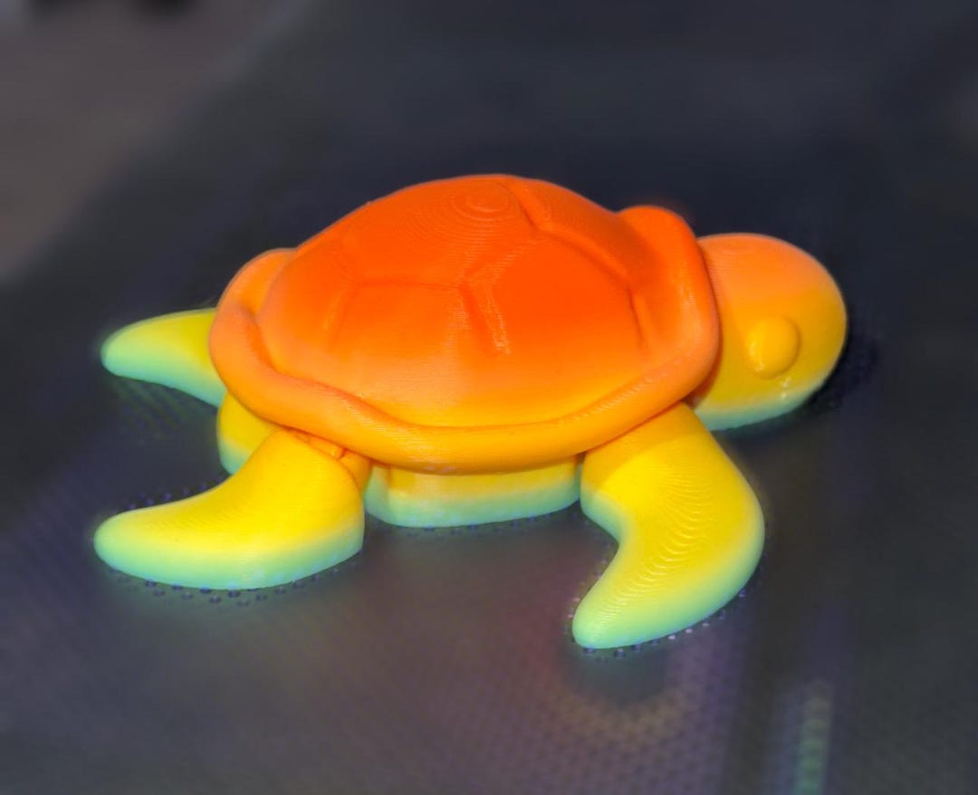 3D Printed Articulating Turtle – Colorful & Fun! - Etsy