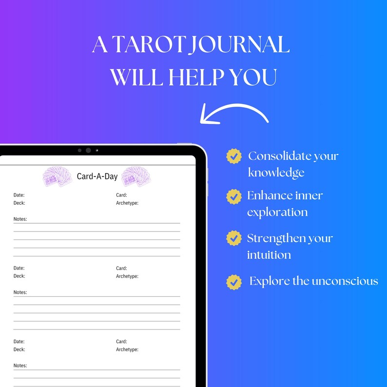 Printable Daily Tarot Sheet | Printable Tarot Template, Tarot Journal ...