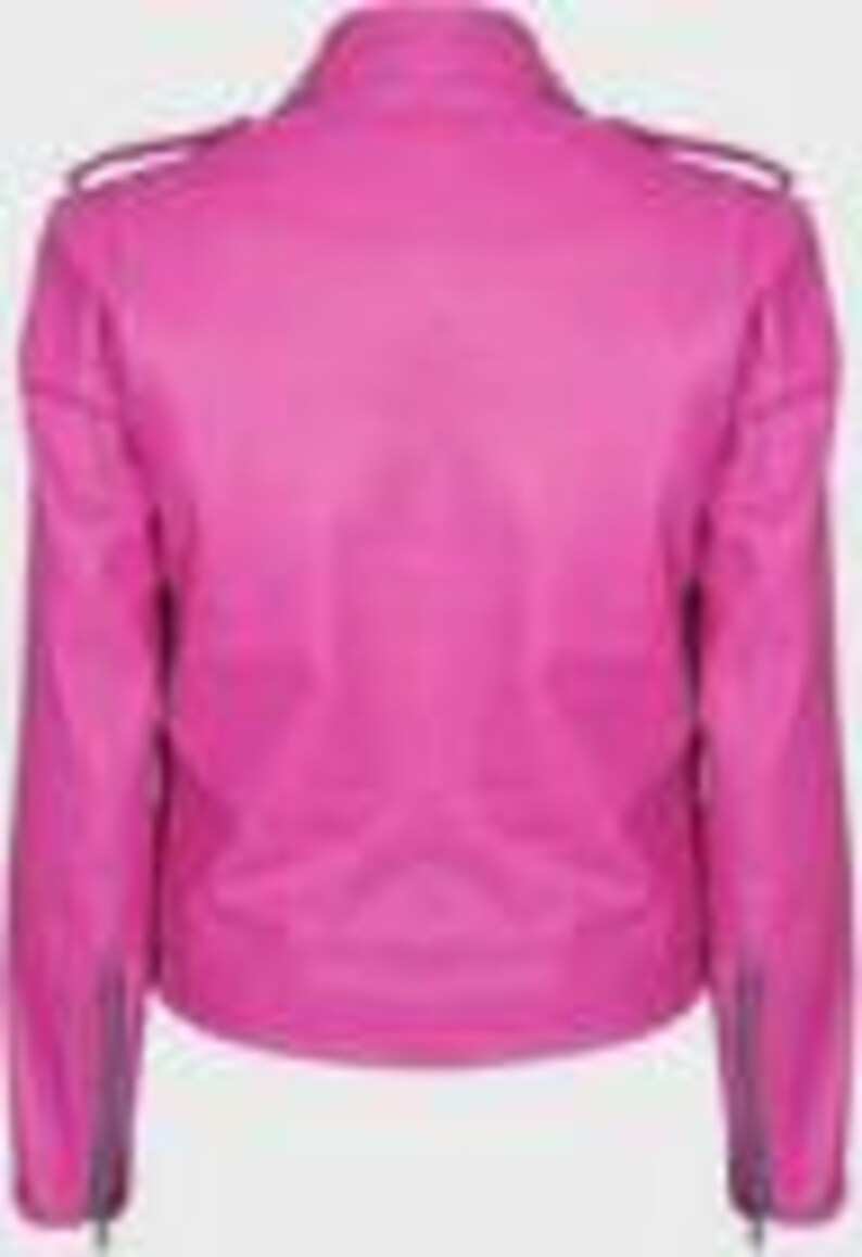 Pink Leather Jacket - Womens Hot Pink Motorcycle Leather Brando Biker ...