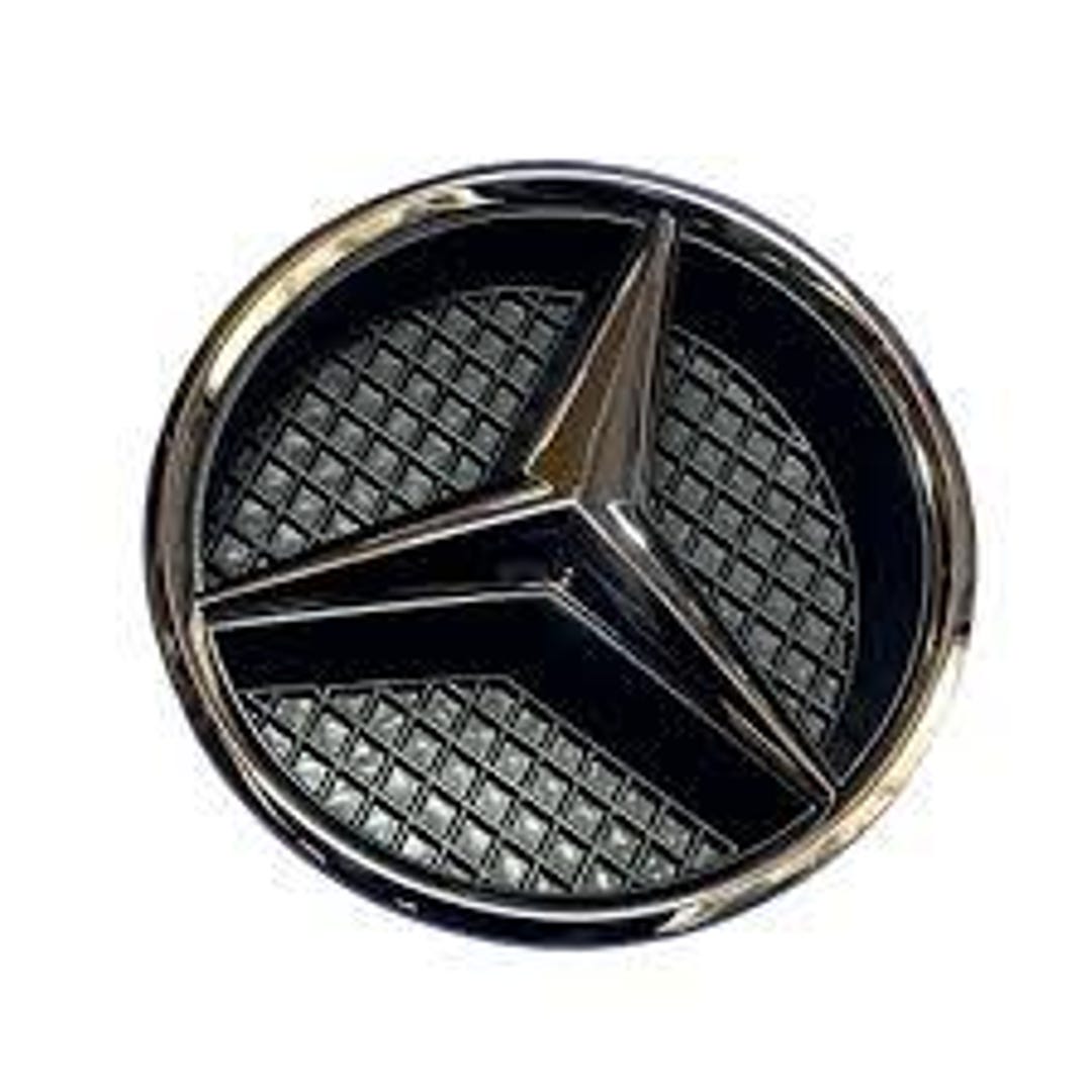 Mercedes Star Logo Front Grill Badge Glossy Black Mercedes Grill Badges Benz Grill Badge for ...