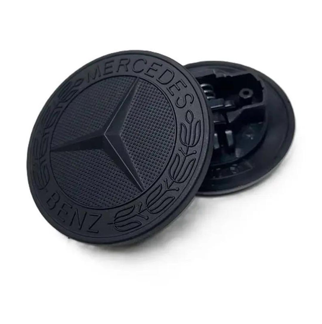 Shiny Black Mercedes Logo | Mercedes Badge | Mercedes Hood Emblem Badge ...
