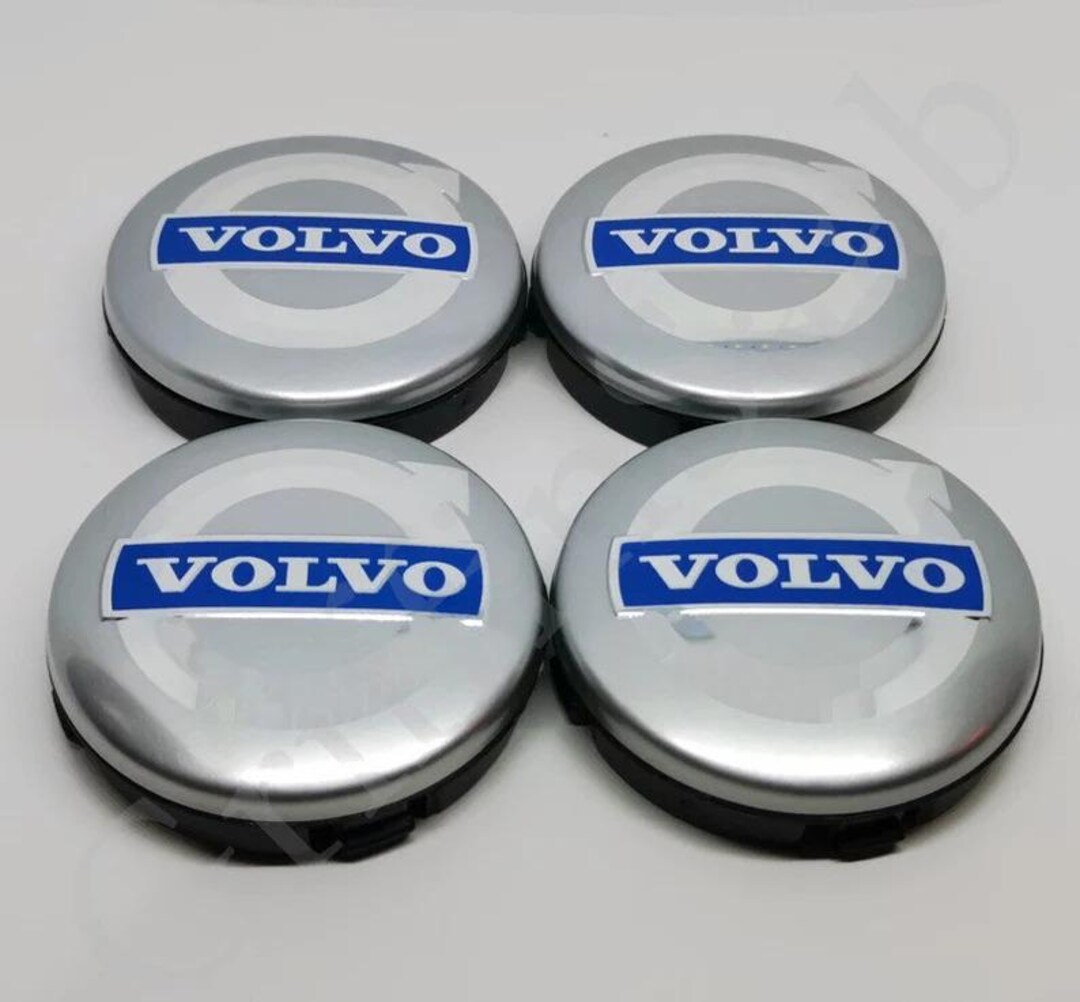 Set of 4 Silver Volvo Wheel Caps | Volvo Center Caps | Volvo Rim Caps ...