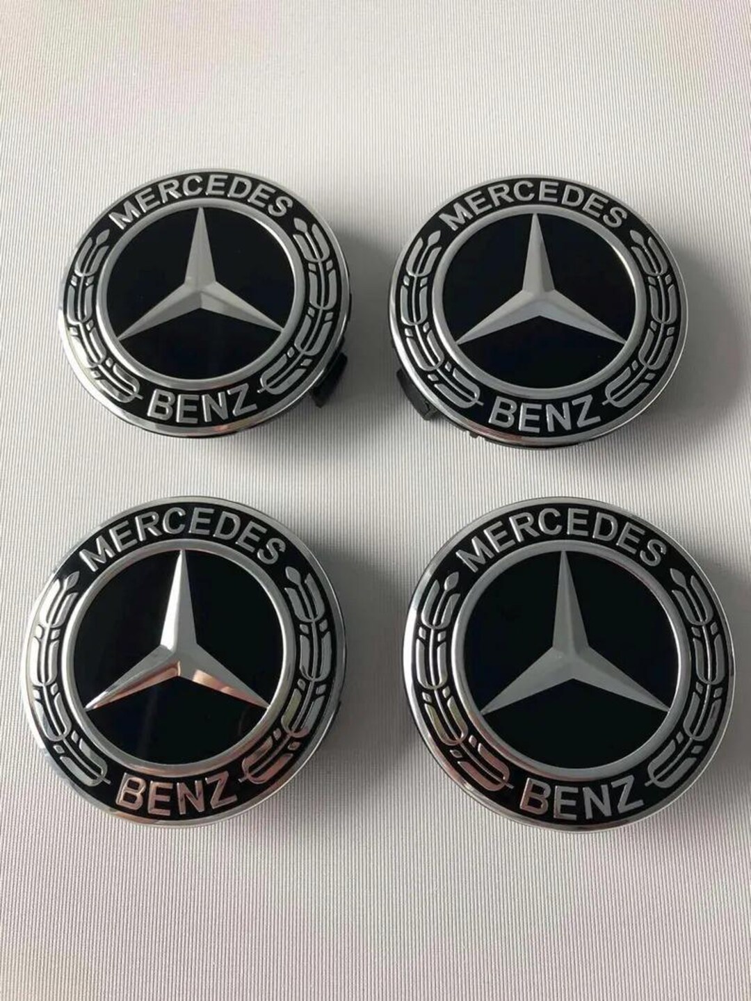 Set of 4 MERCEDES Wheel Center Caps Mercedes Hub Caps Mercedes Rim Caps ...