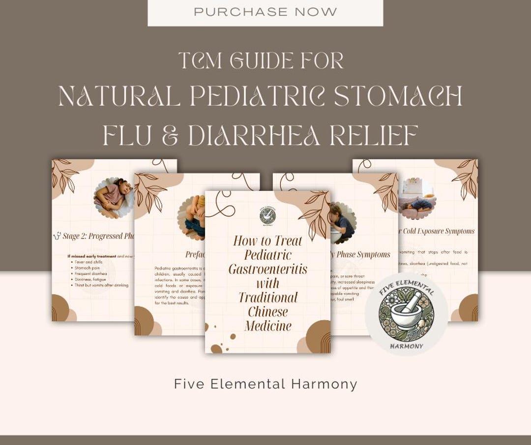 Natural Pediatric Stomach Flu & Diarrhea Relief — TCM Guide (printable ...