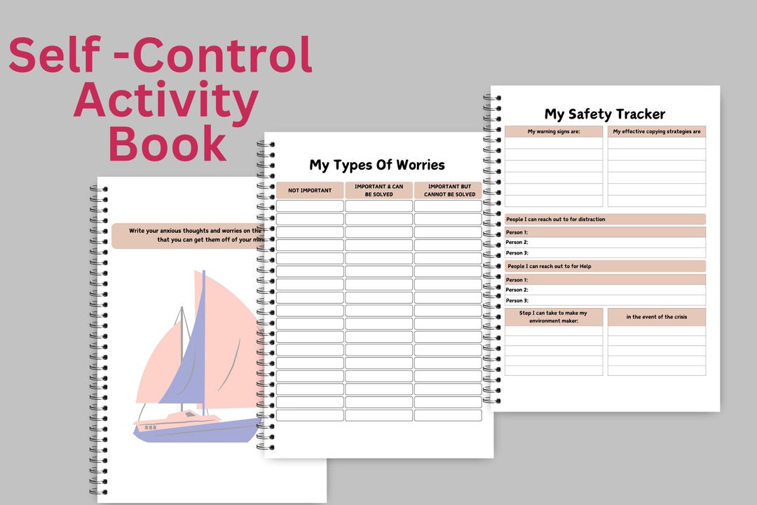 Building Self Esteem Anger Worksheet | Self-control Activity Book ...