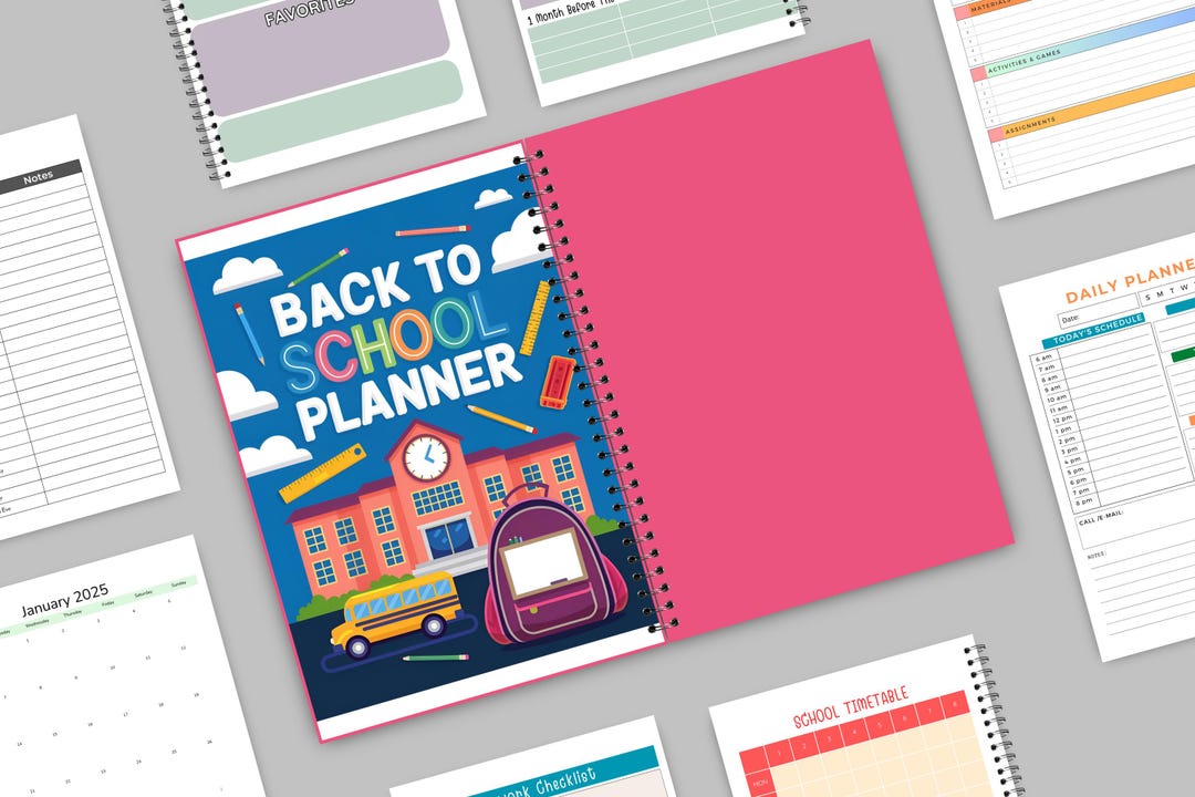 Back to School Planner | School Work Plan | Preschool and Kindergarten ...