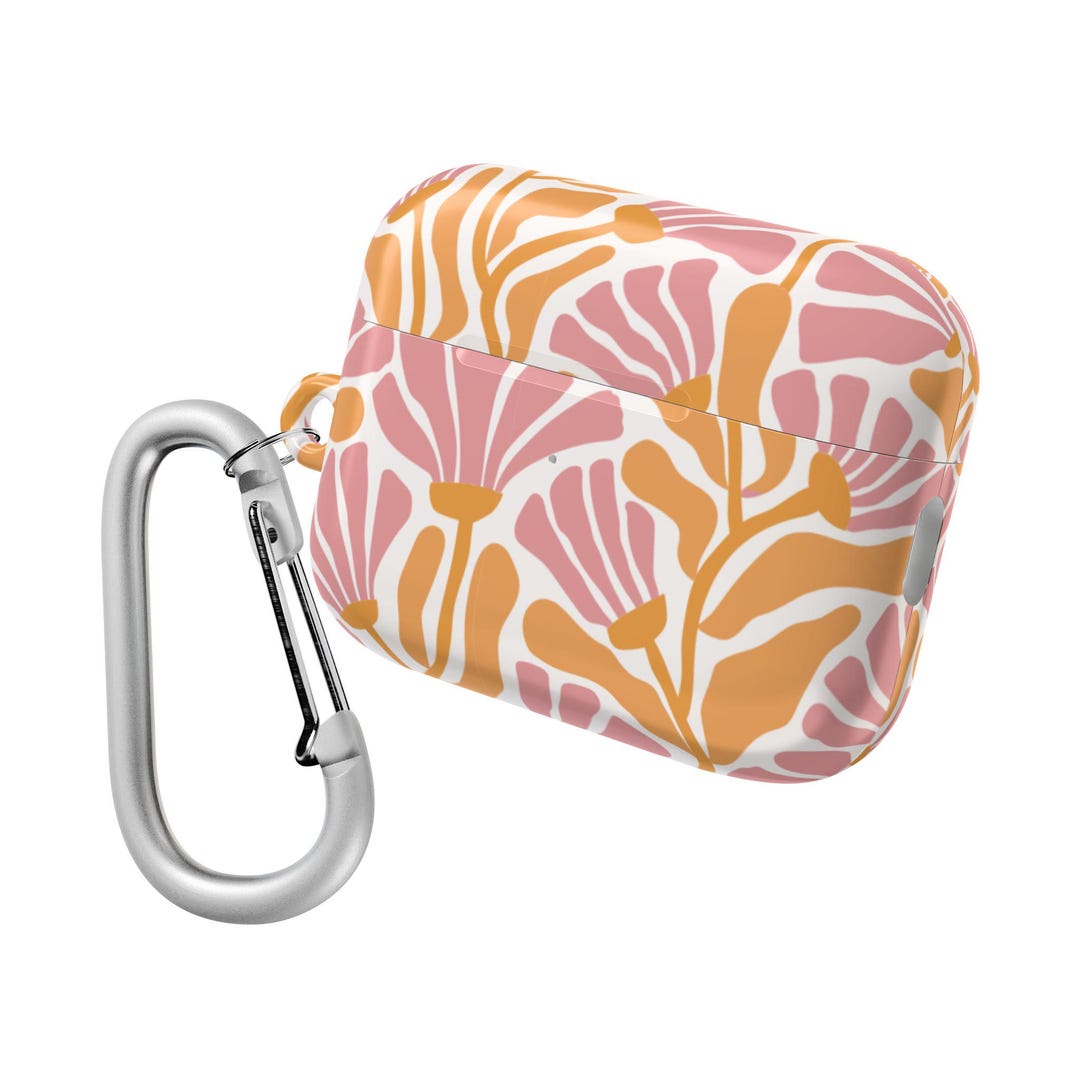 Pink & Orange Floral AirPod Case | AirPod Pros | Cute Gift for Music ...
