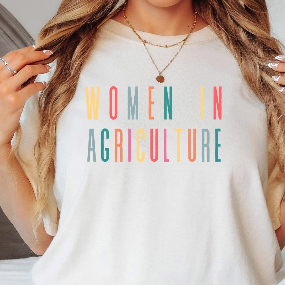Women in Agriculture Comfort Color Tshirt, Farmer Graphic Tee, Rural ...